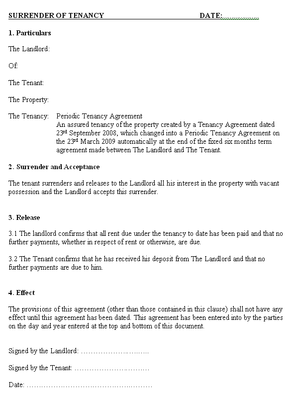 How To Write A Letter To Give Notice To Tenant