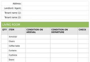 Landlord Inventory Guide & Template Form